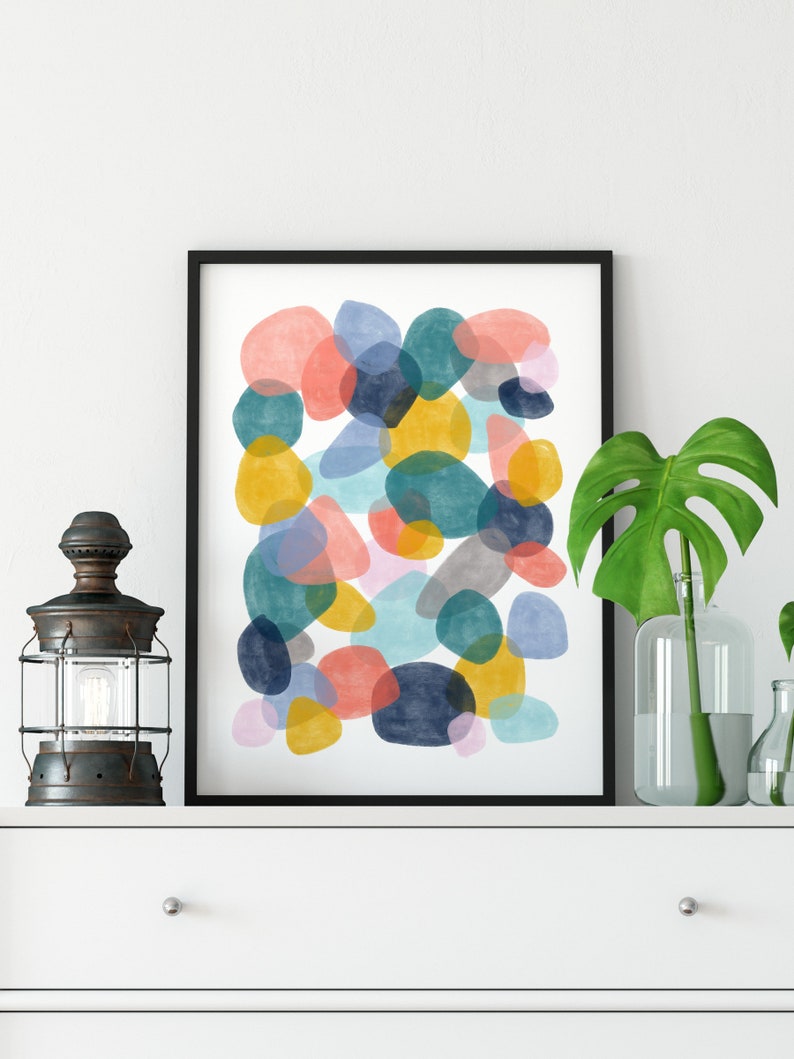 Colorful Abstract Art Modern Poster Colorful Printable Wall - Etsy