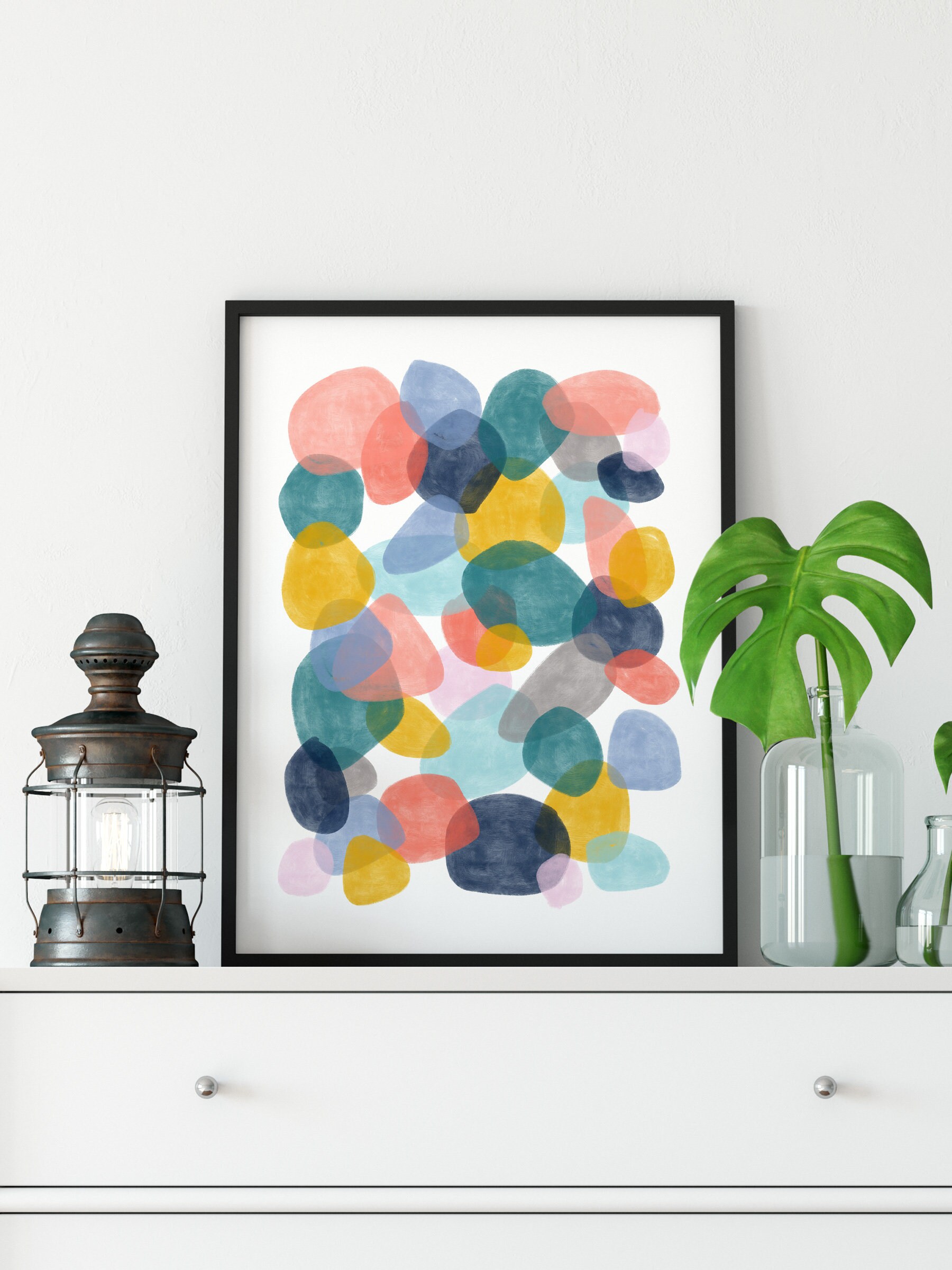 Colorful Abstract Art Modern Poster Colorful Printable Wall | Etsy