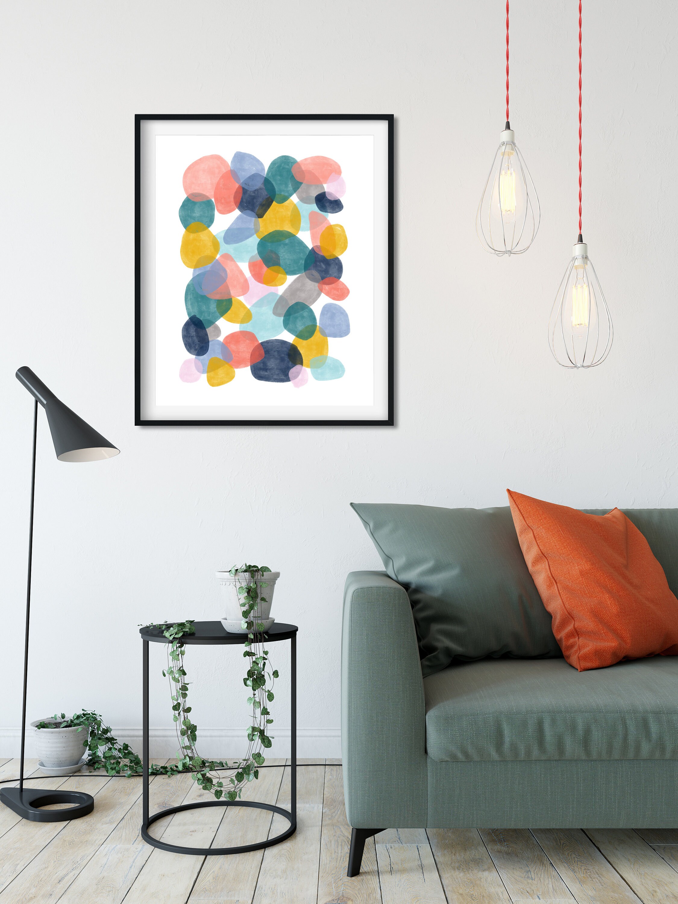 Colorful Abstract Art Modern Poster Colorful Printable Wall | Etsy