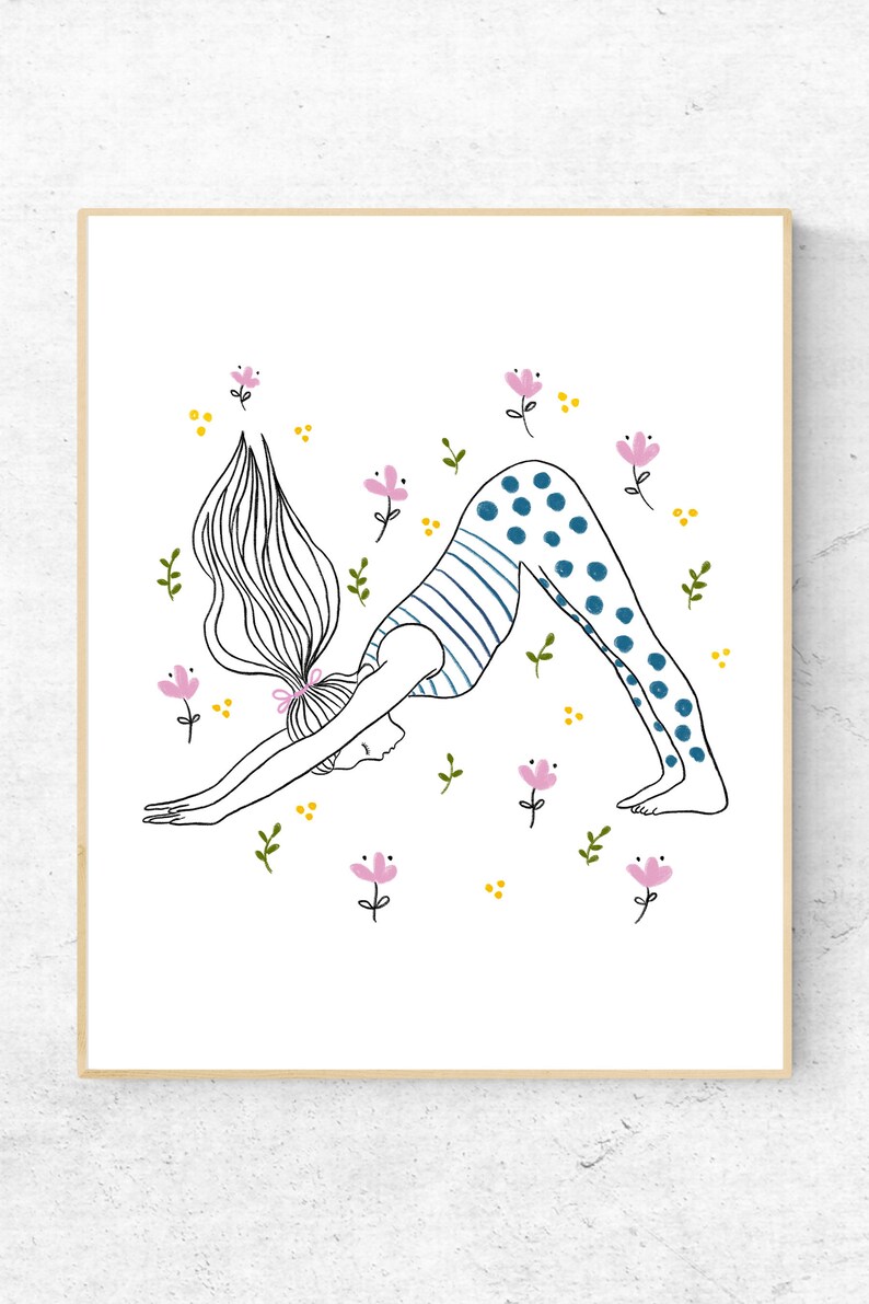 Yoga Prints Set of 4 Yoga Poster Yoga Asana Print Gift for - Etsy