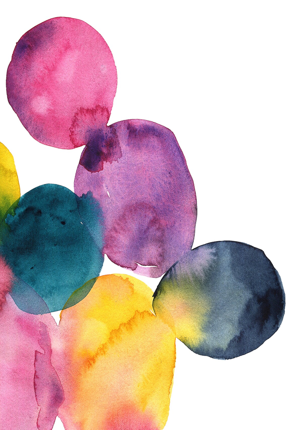 Abstract kids art Kids room printable Colorful watercolor | Etsy