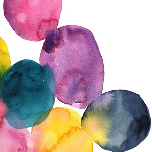 Abstract Kids Art, Kids Room Printable, Colorful Watercolor Kids Room ...