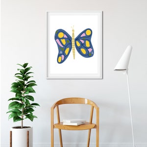 Butterfly Nursery Wall Art Colorful Kids Art Playroom Print - Etsy