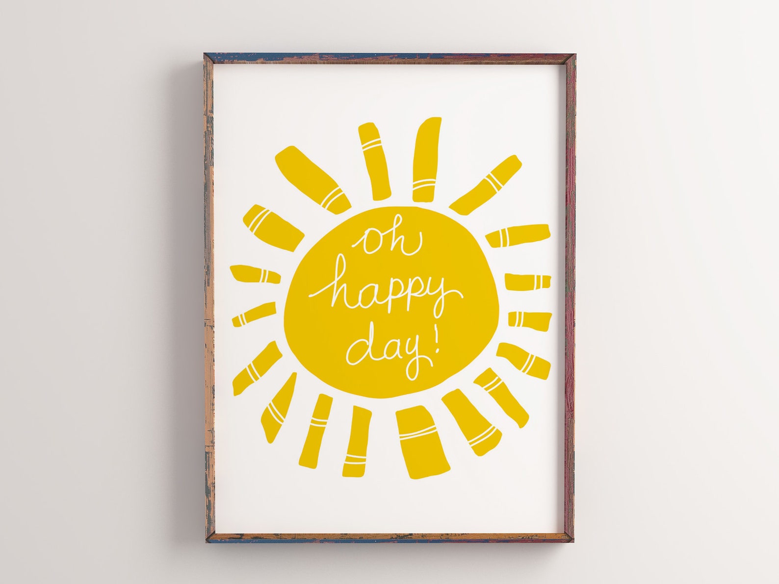 Sun Printable Art Sun Print for Playroom Yellow Sun Kids - Etsy