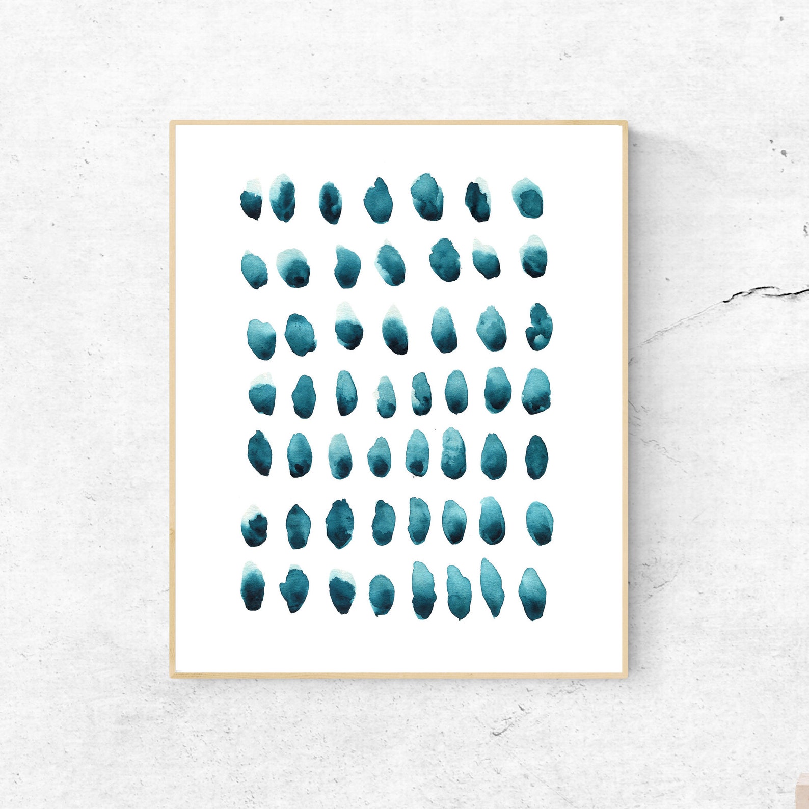 Printable Abstract Wall Art Dots Printable Art Blue Modern - Etsy