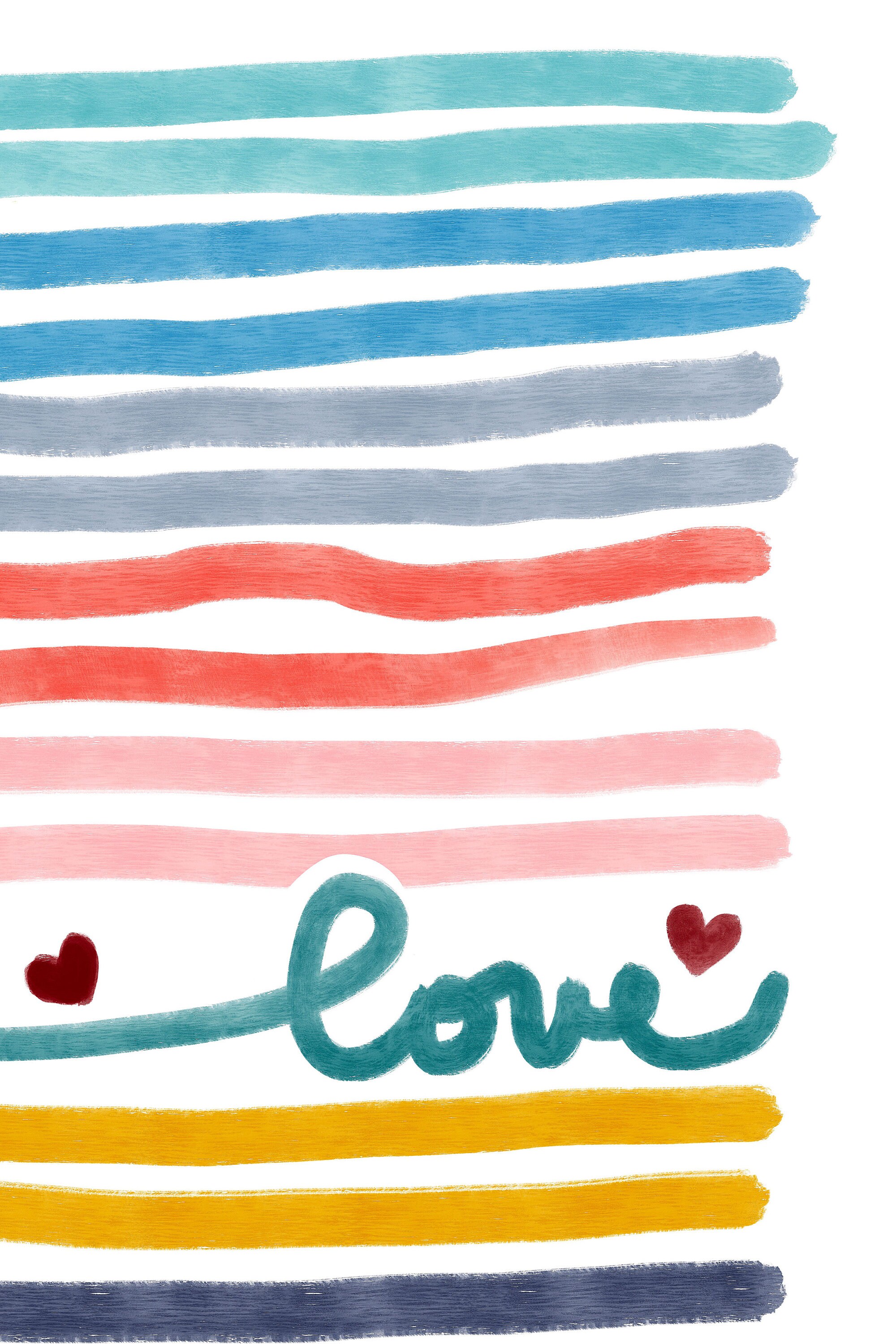 Love Quote Kids Room Colorful Nursery Wall Art Happy - Etsy