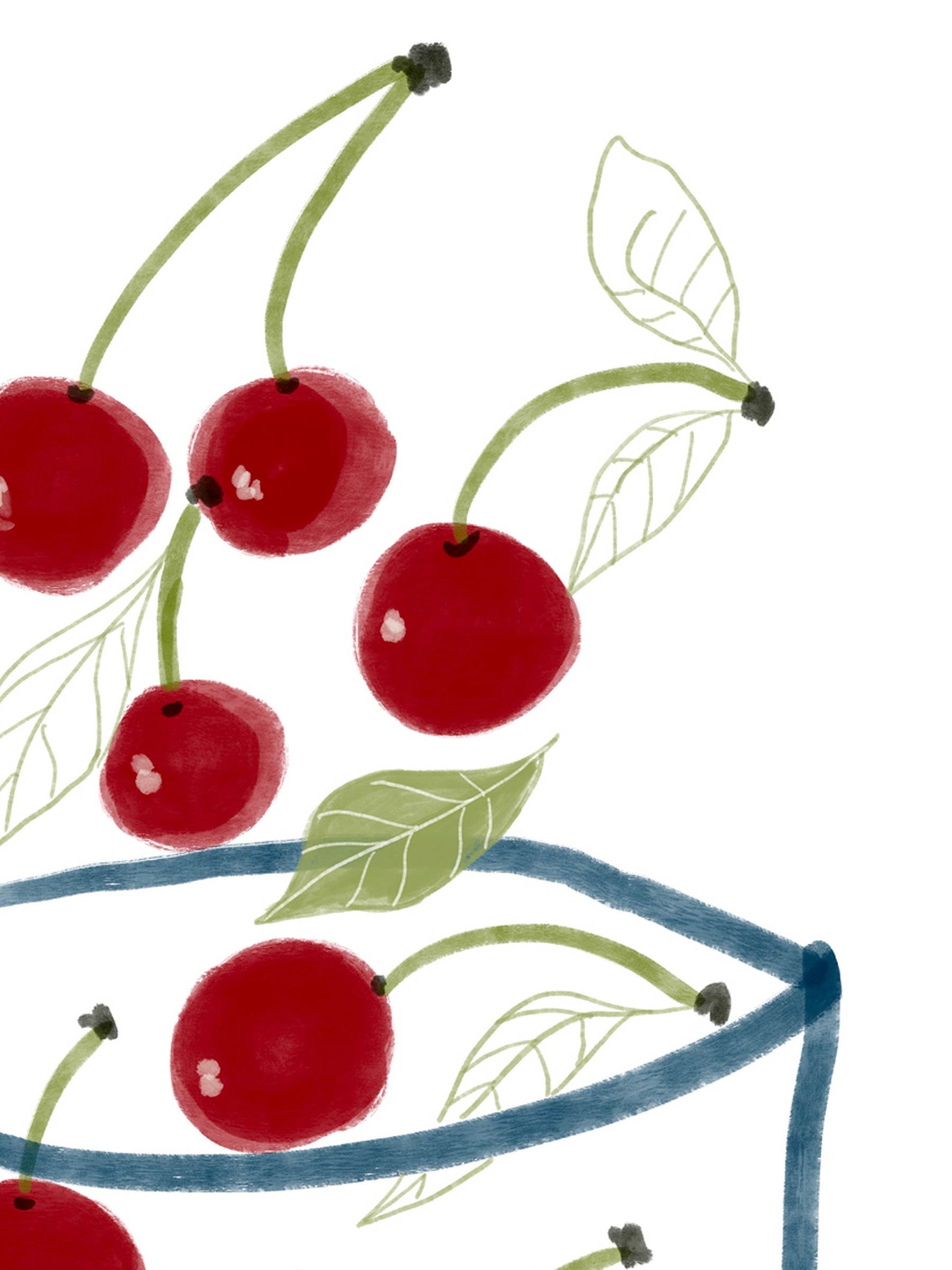 Fruit Art Print, Cherries Print, Culinary Print, Cherry Printable Art ...