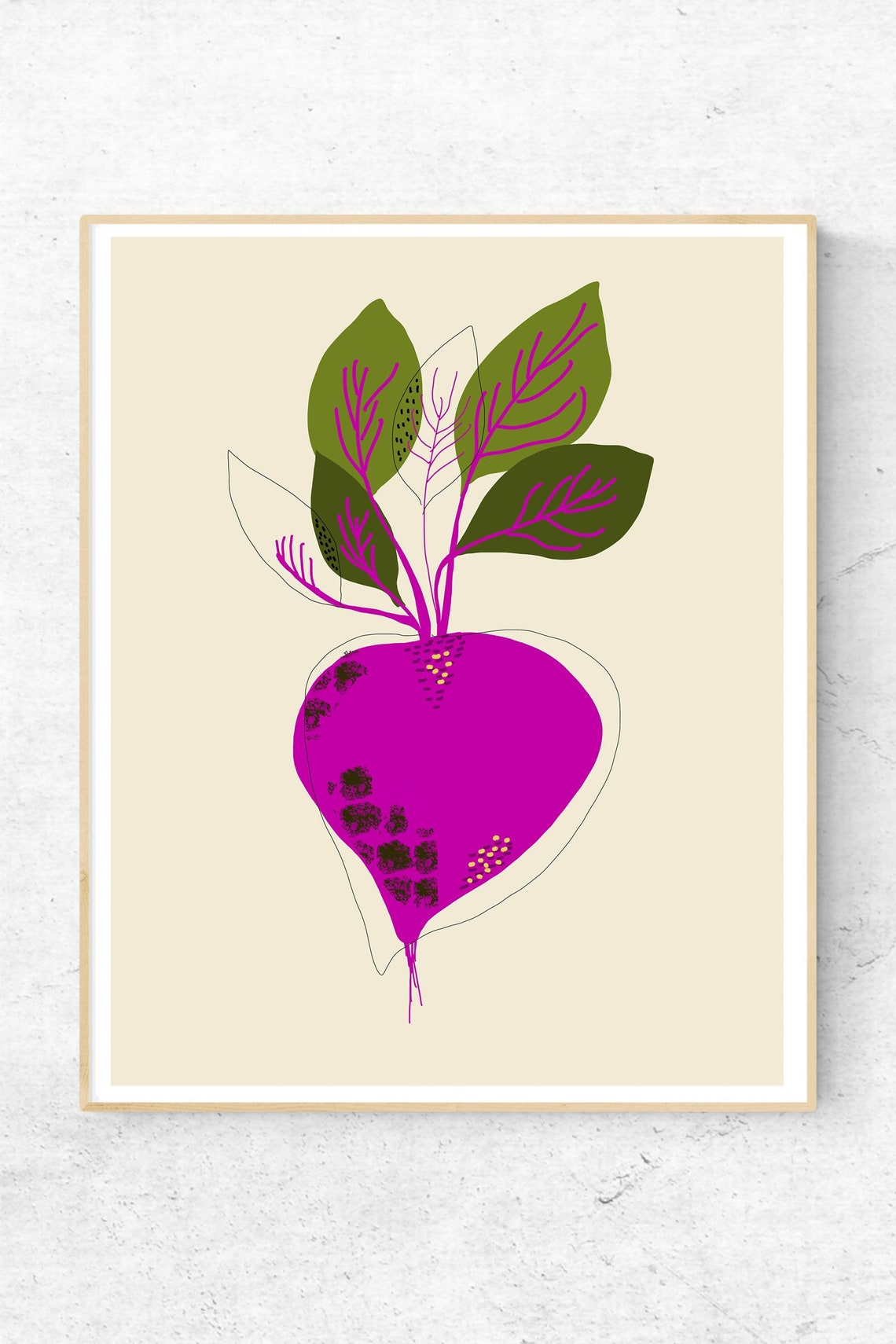 Beet Illustration Printable Art Beetroot Wall Art Print - Etsy