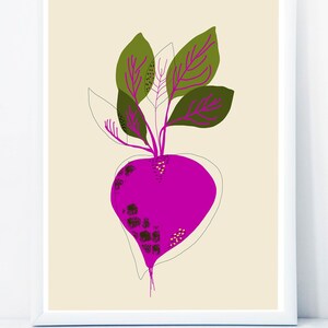 Beet Illustration Printable Art, Beetroot Wall Art Print, Vegetables ...