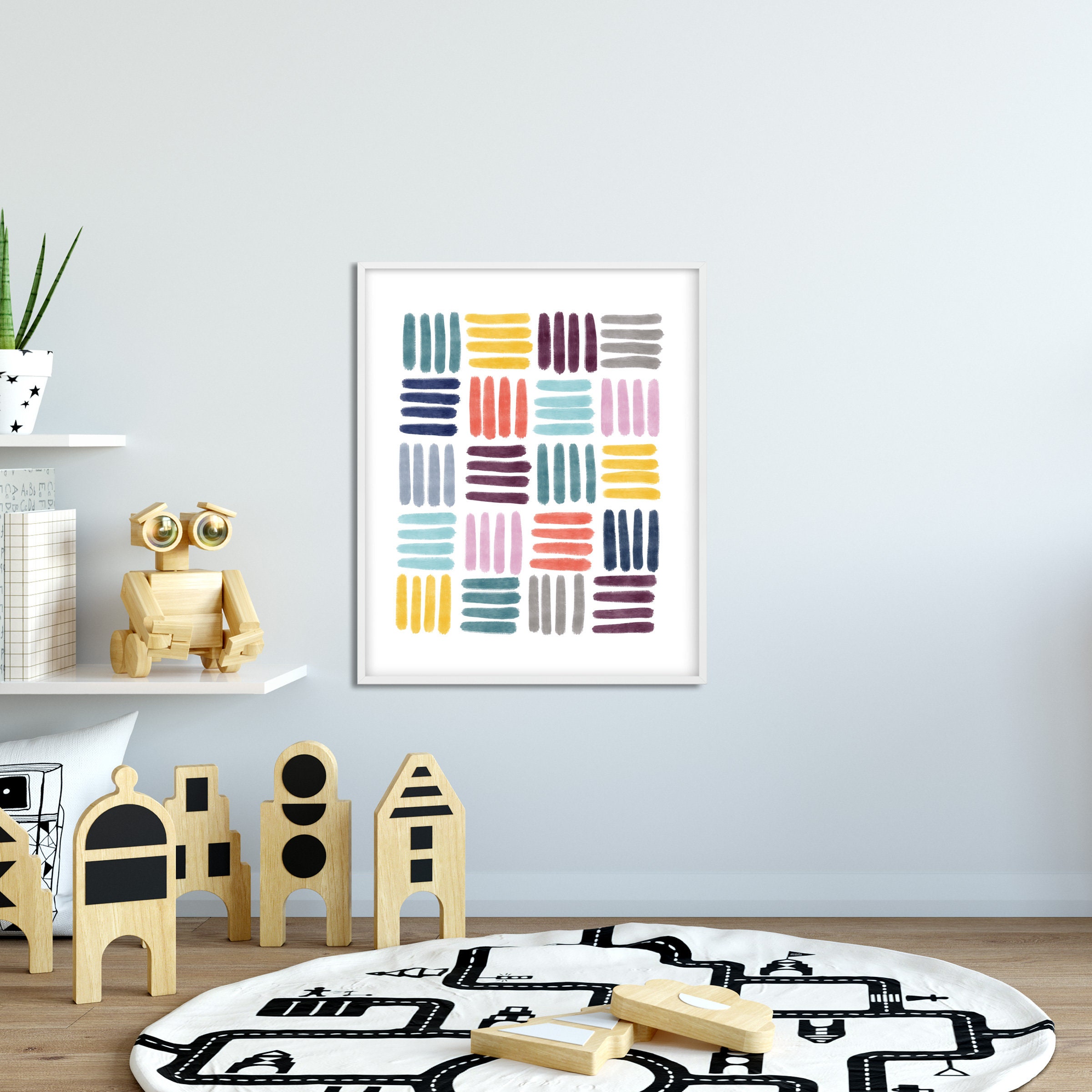 Abstract Art Print for Kids Printable Playroom Art Abstract - Etsy