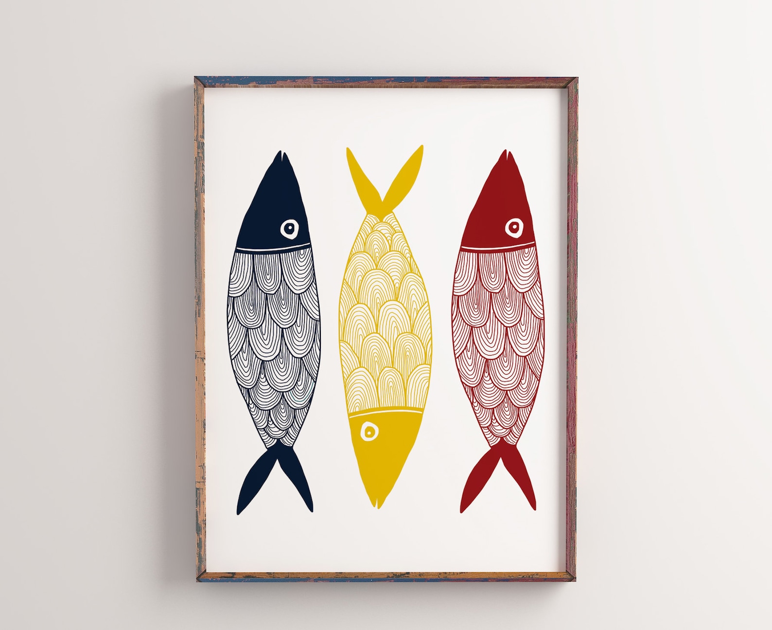 Fish Printable Fish Poster Beach House Print Bathroom Wall | Etsy