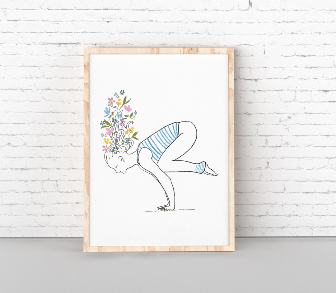 Yoga Print, Yoga Pose Poster, Instant Download Yoga Art, Yoga Pose ...