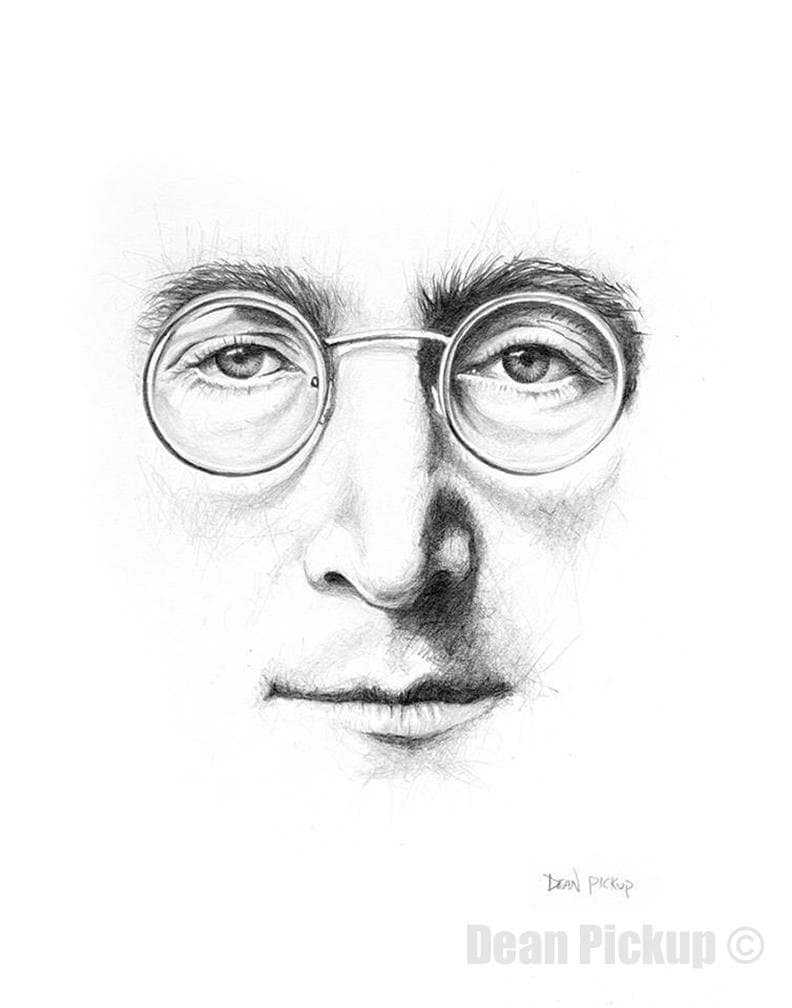 Imagine, John Lennon Fine Art Print - 11"x14", Wall Art, Pencil Drawing ...