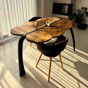 AVAILABLE Unique Dining Table/ Leaf Shaped Table / Custom Epoxy Table ...