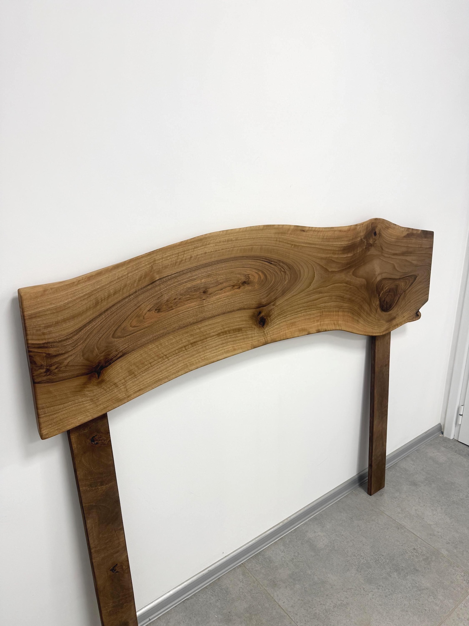 Live Edge Queen Headboard/ Wood Slab Bed Frame / Custom Wood Wall ...