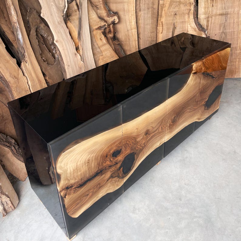 High Gloss Credenza /media Console/buffet Cabinet With Doors/buffet ...
