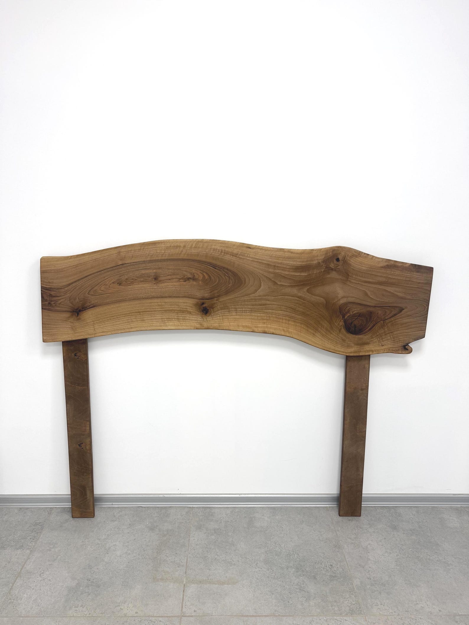 Live Edge Queen Headboard/ Wood Slab Bed Frame / Custom Wood Wall ...