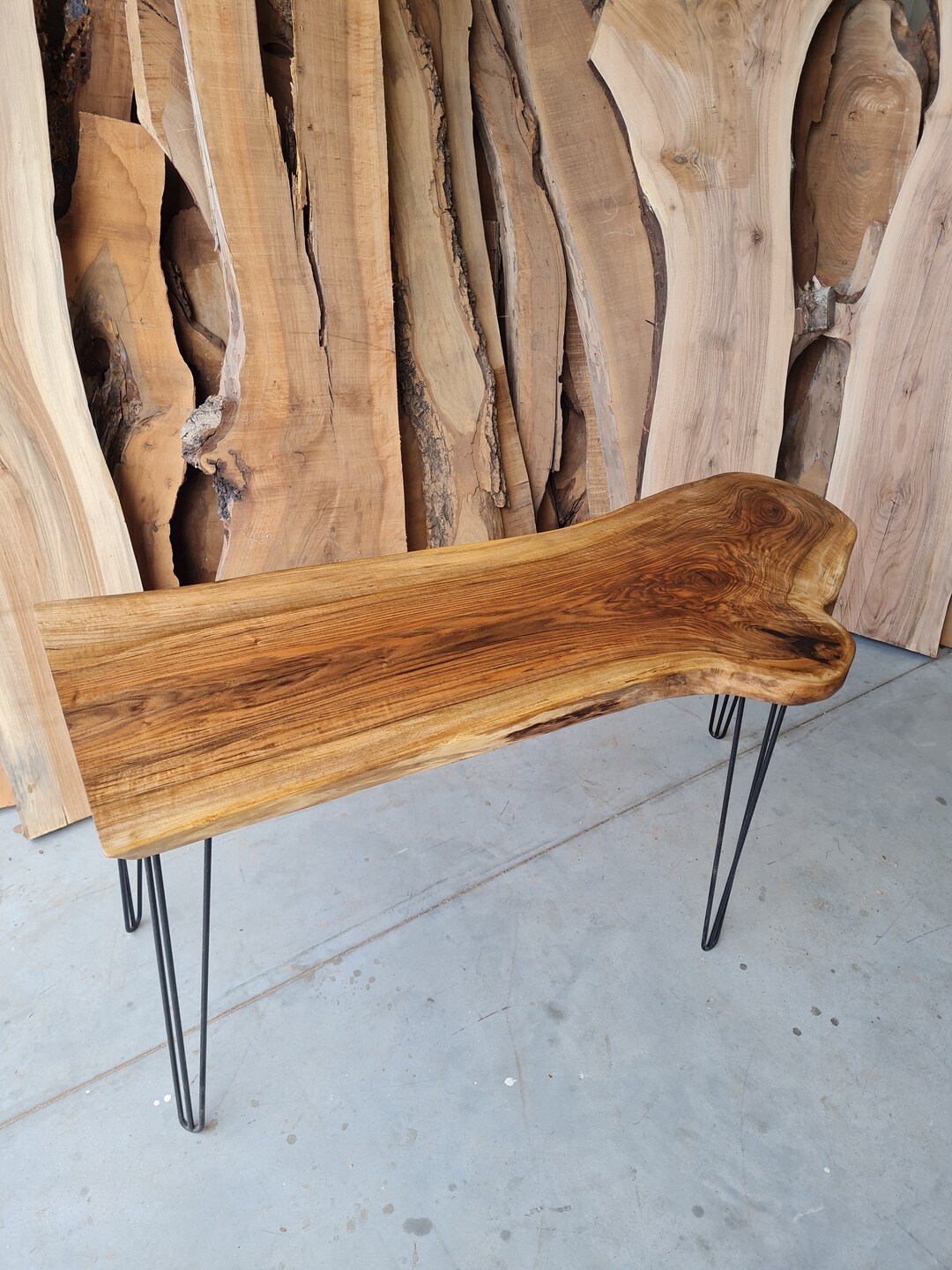 Desk/modern Wood Slab Desk/ Live Edge Rustic Desk/home Office Computer ...