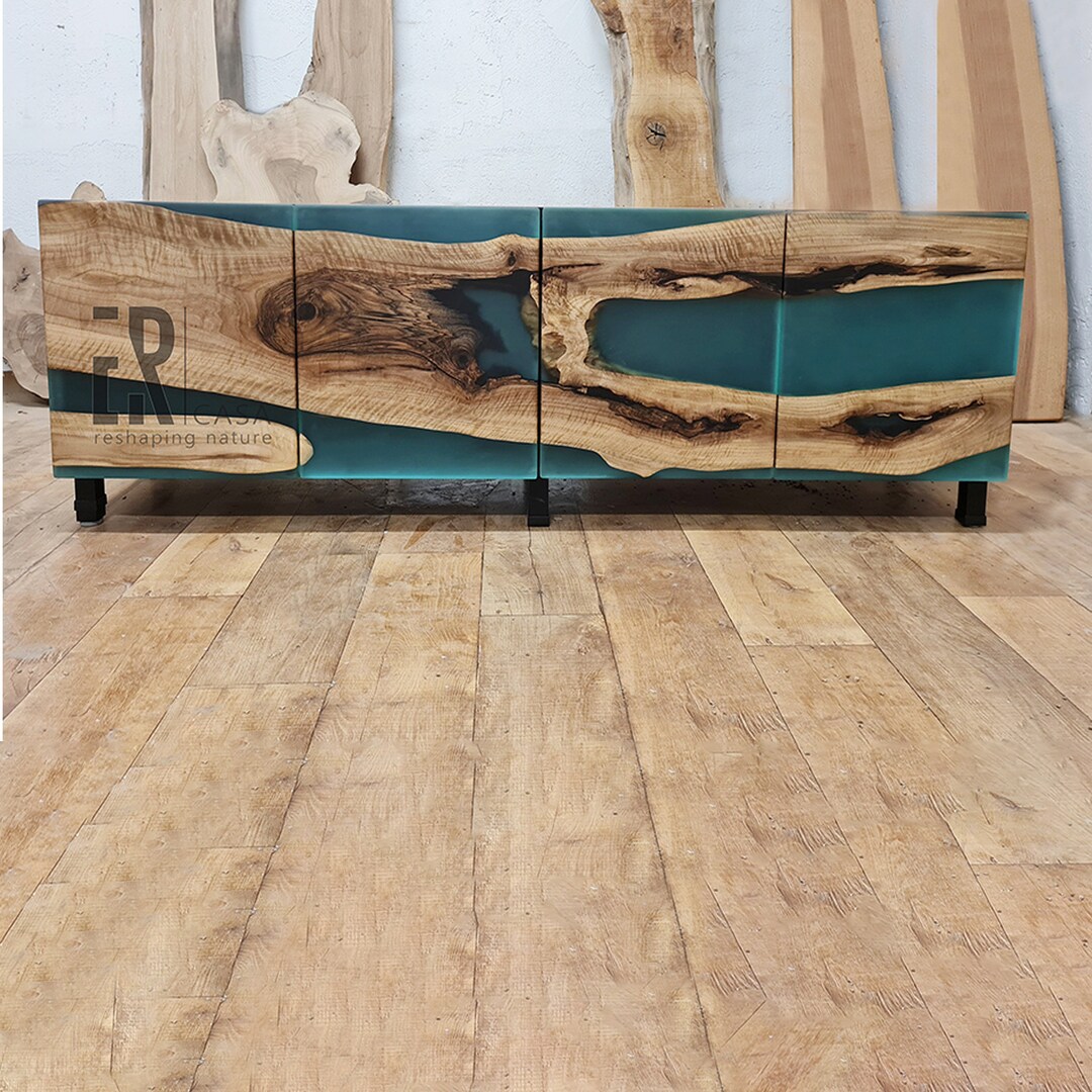 Modern Wood Epoxy Resin Cabinet/ Media Console /buffet Cabinet With ...