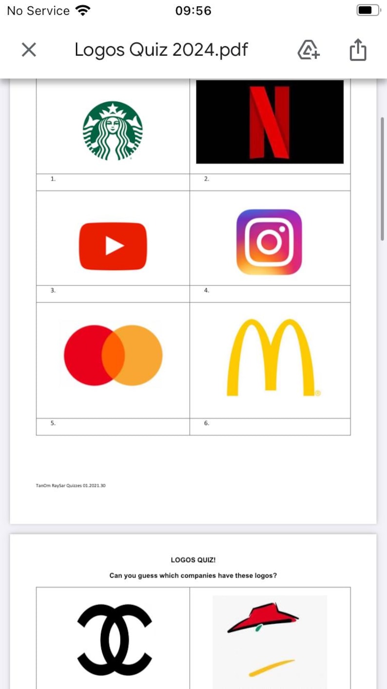 Logos Quiz! 30 Picture Questions of Famous Logos/brands! **instant ...