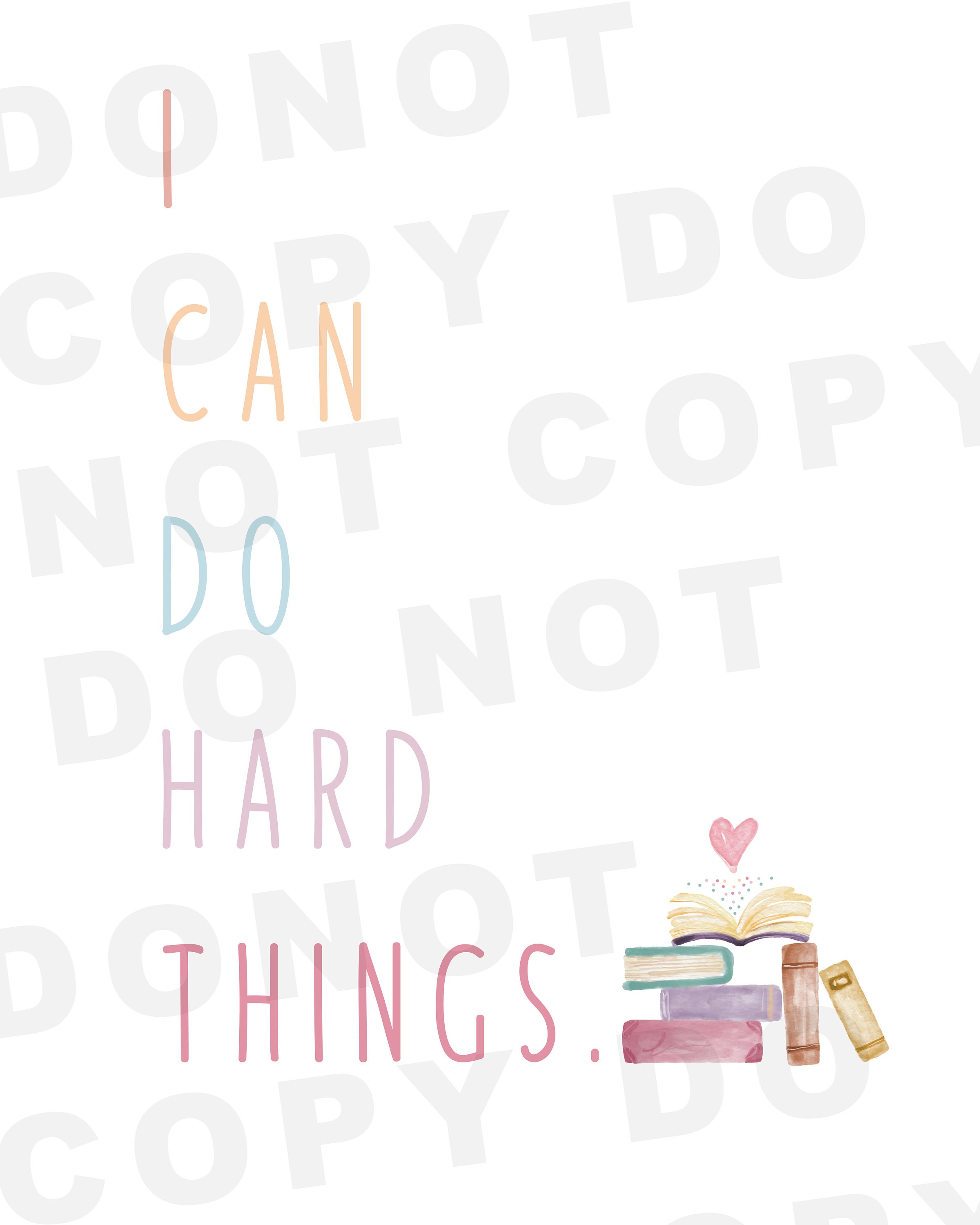 Puedo hacer cosas duras impresión digital, letrero de la escuela en ...