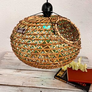 Rustic Fish Trap Pendant Light – Nautical Coastal Hanging Lamp ...