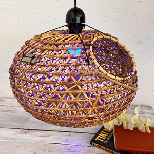 Rustic Fish Trap Pendant Light – Nautical Coastal Hanging Lamp ...