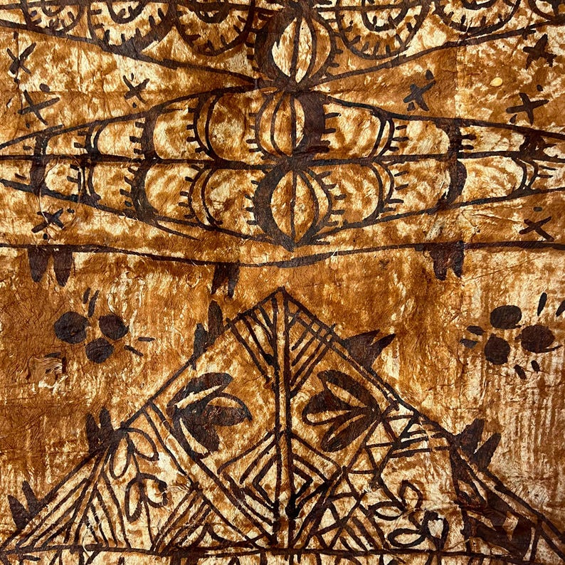 Vintage Tongan Tapa Cloth: Handcrafted Polynesian Tiki Decor - Etsy