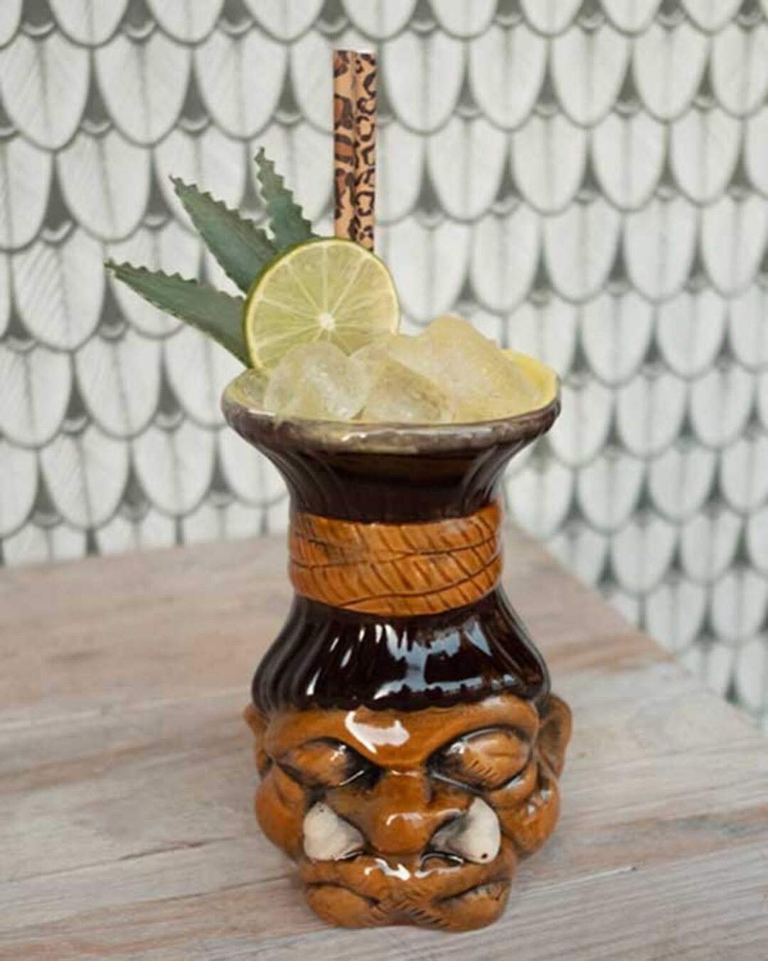 Hand-painted Shrunken Head Tiki Mug: Polynesian Ceramic Drinkware - Etsy