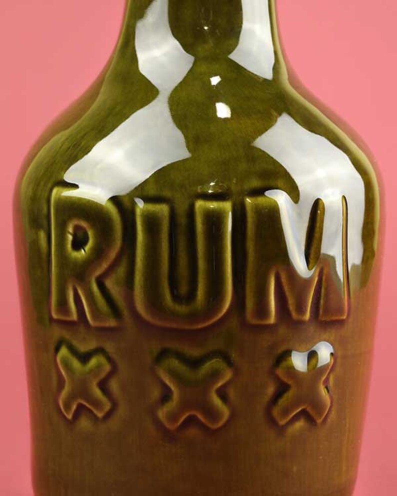 Green Rum Bottle Tiki Mug: Handmade Ceramic Polynesian Cocktail ...