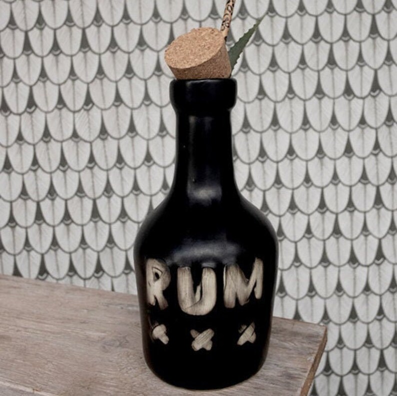 Rum Decanter Matt Black - Etsy UK