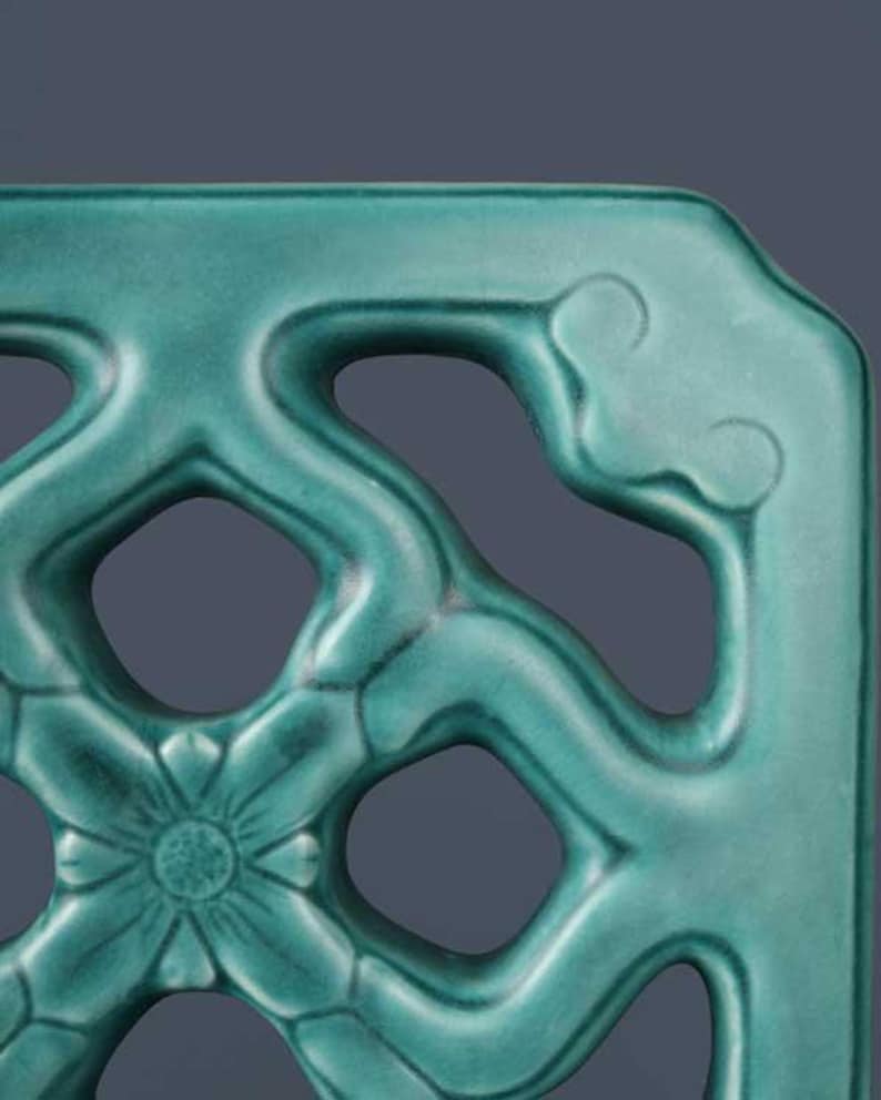 Handmade Chinese Jade Ceramic Tile - Tiki Bar Decor - Etsy
