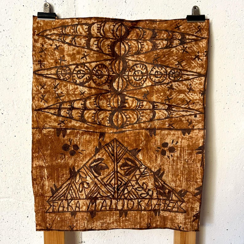 Vintage Tongan Tapa Cloth: Handcrafted Polynesian Tiki Decor - Etsy