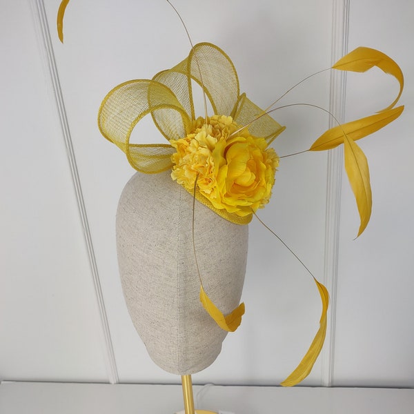 Yellow Fascinator - Etsy