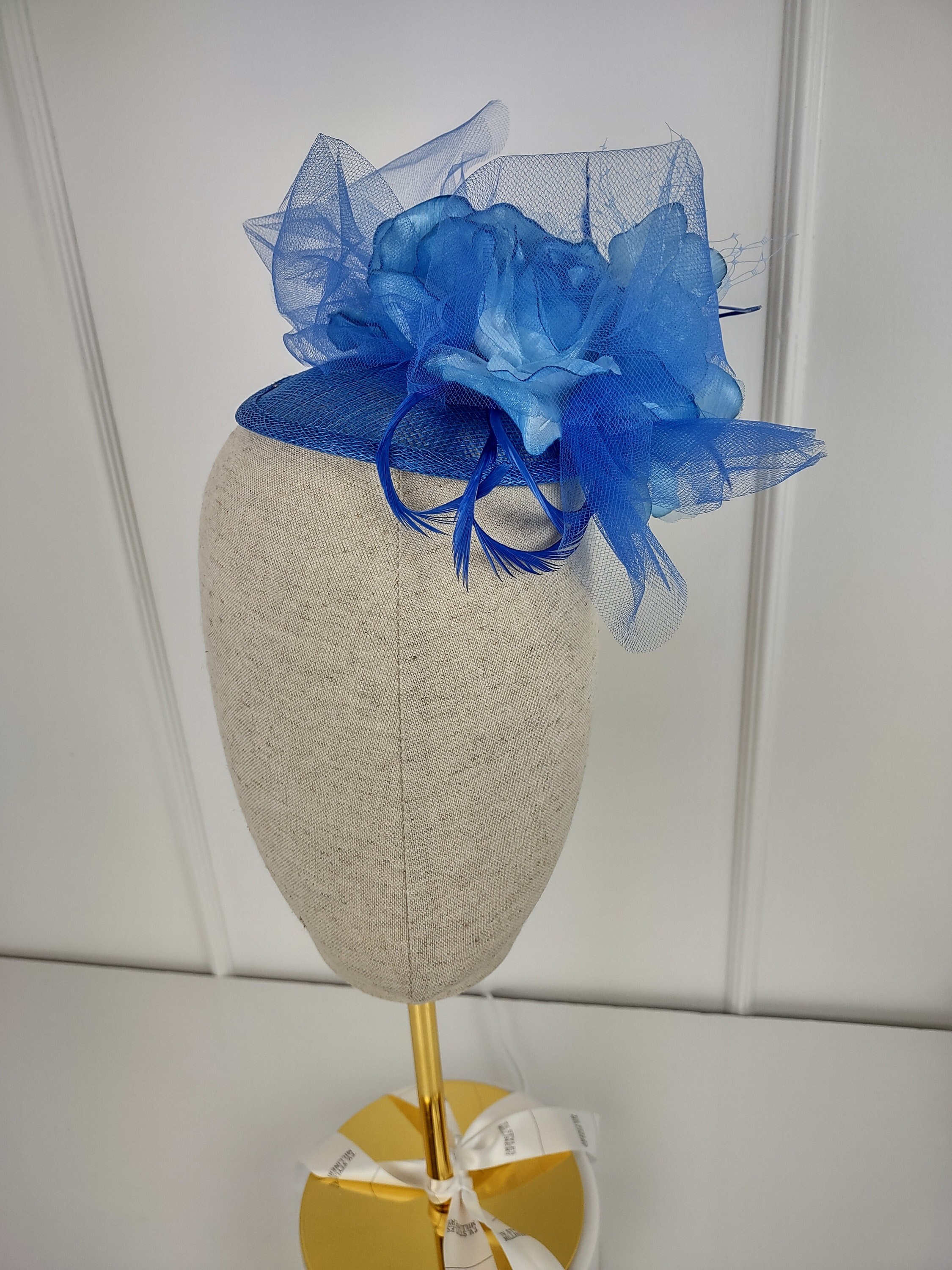 New Royal Blue Fascinator, Blue Fascinator, Blue Church Hat, Wedding ...