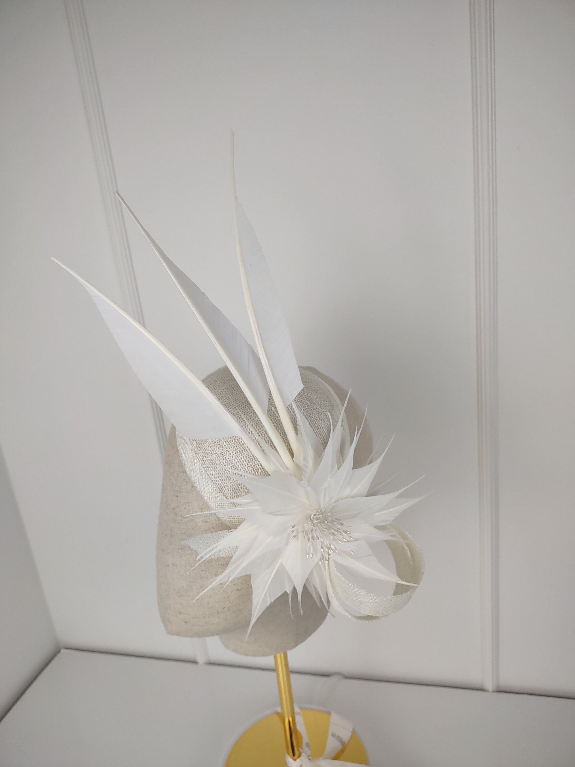 New White Sinamay Fascinator Church, Wedding, Bridal Shower, Kentucky ...