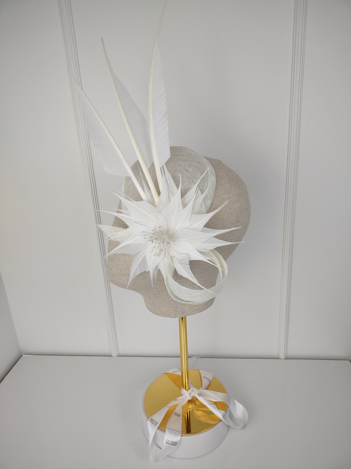 New White Sinamay Fascinator Church, Wedding, Bridal Shower, Kentucky ...