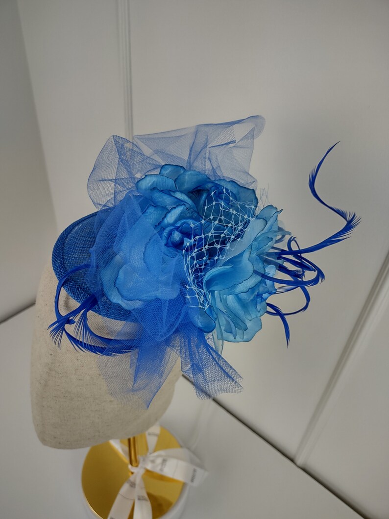 New Royal Blue Fascinator, Blue Fascinator, Blue Church Hat, Wedding ...