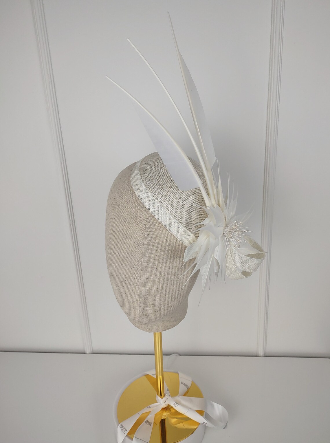 New White Sinamay Fascinator Church, Wedding, Bridal Shower, Kentucky ...