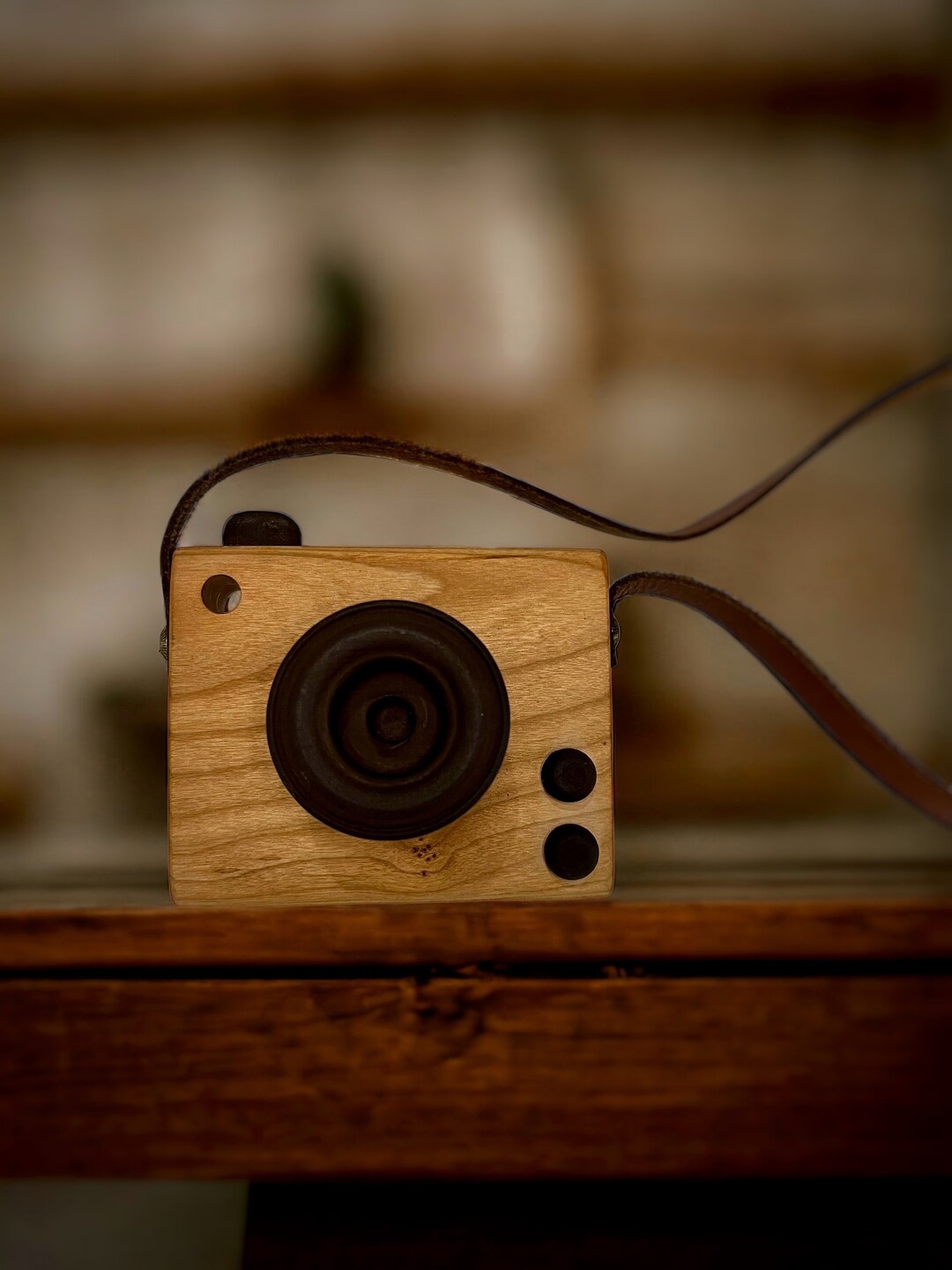 Toy Camera, Wooden Montessori Toys, Natural Wood, Pretend Play ...