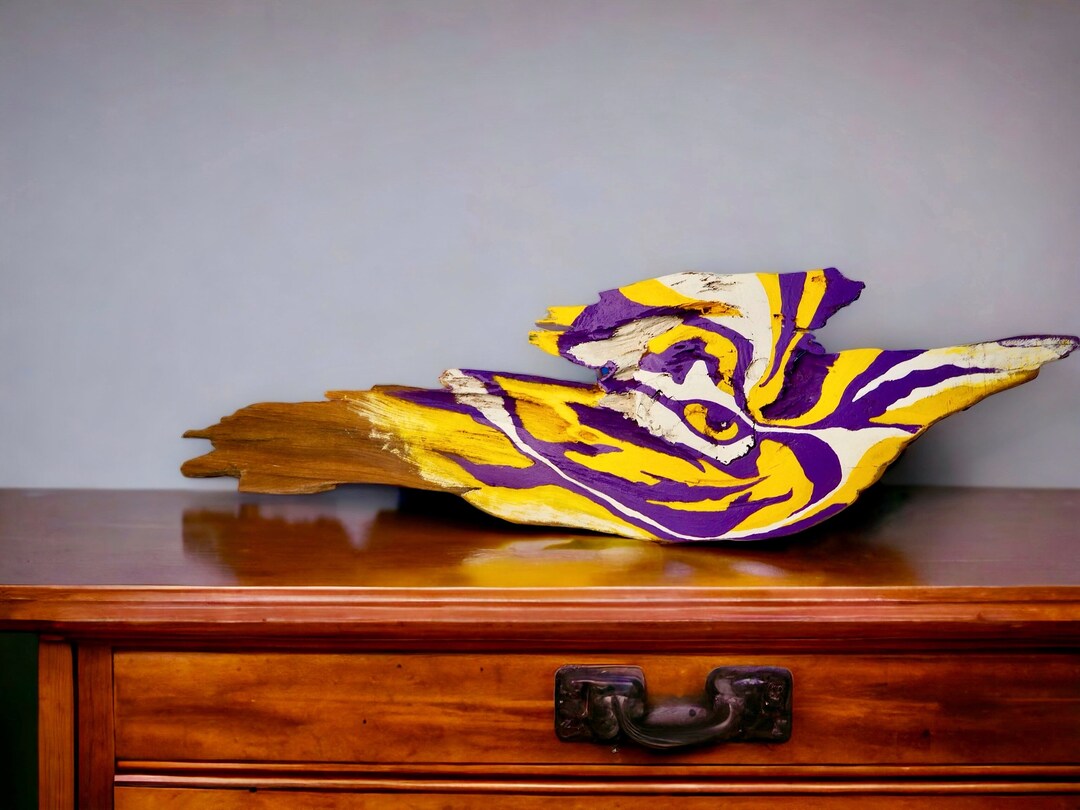 Live Edge Wood Art / LSU / Original Artwork / Cypress / Eye of the ...