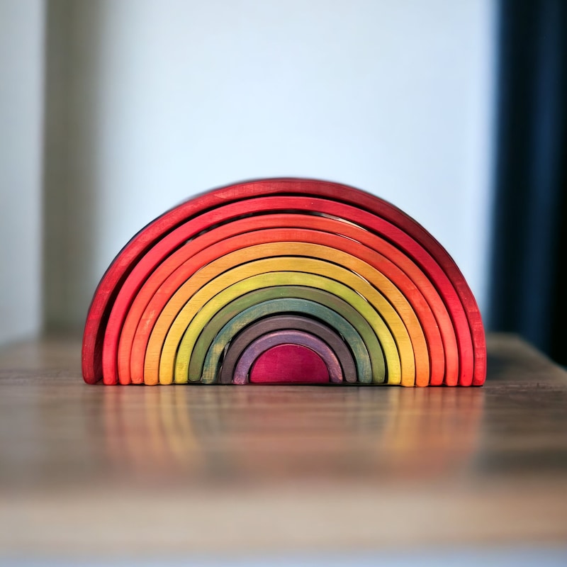 Wooden Rainbow Stacker - Etsy