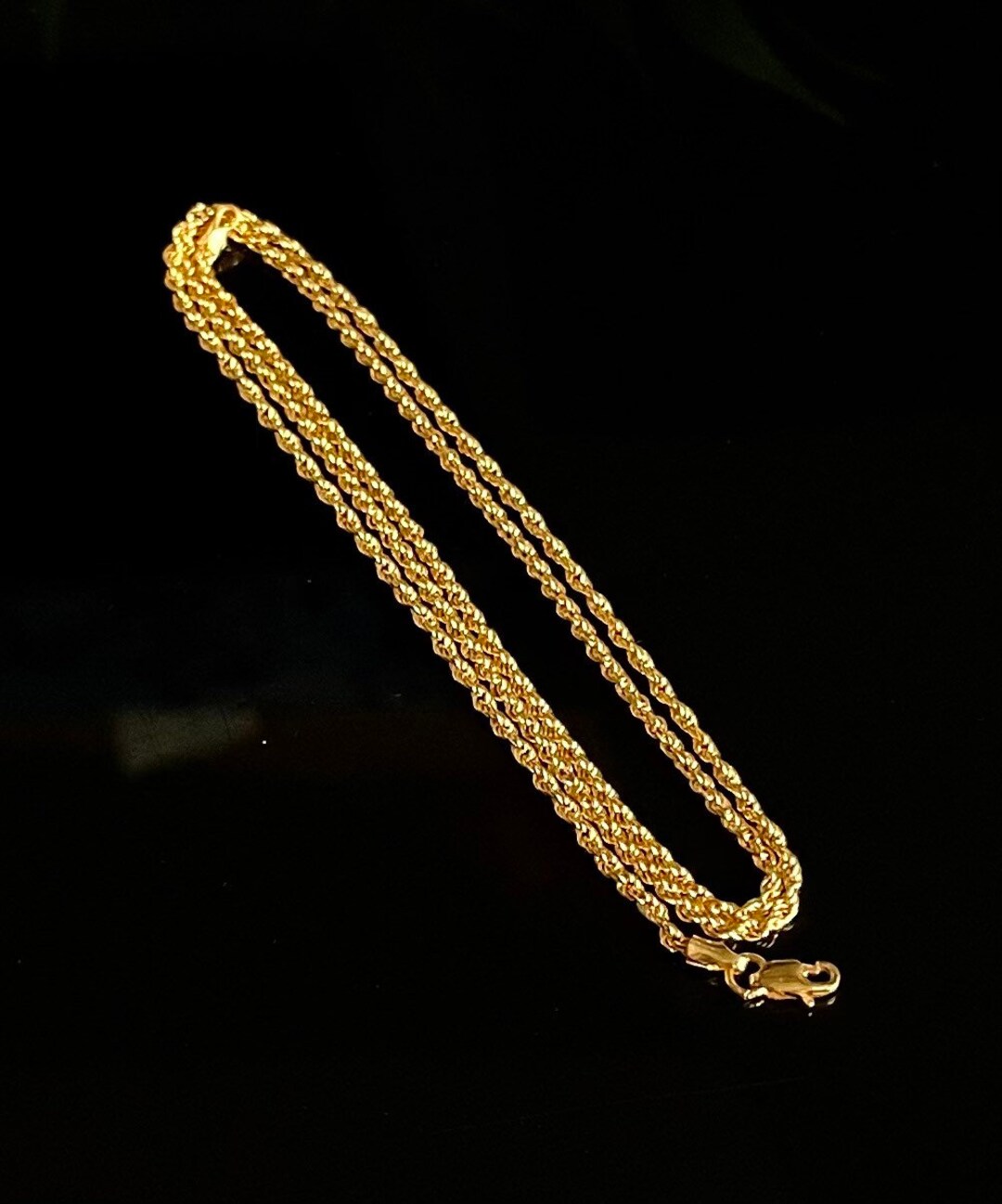 Beautiful Rope Chain in Solid 22k Gold / Unisex/ 20 in /gift ...