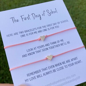 First Day of School 3 Bracelets Mommy and Me Bracelets for 3 - Etsy