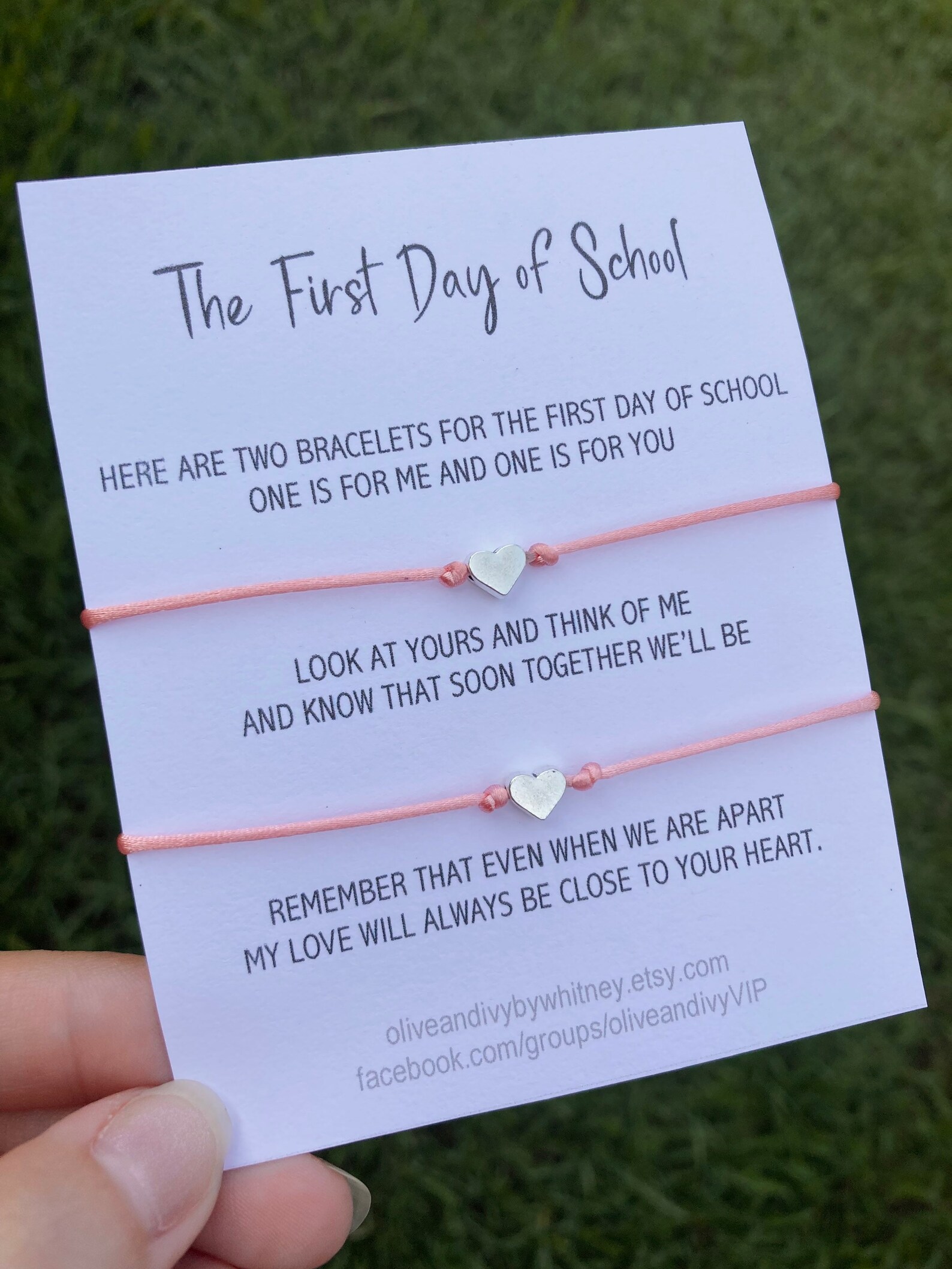 First Day of School 3 Bracelets Mommy and Me Bracelets for 3 | Etsy