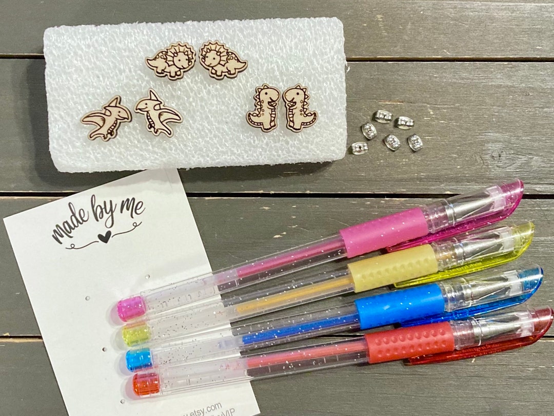 DIY Earring Kit, Tween Craft Kit, Color Your Own Stud Earring, Earring ...