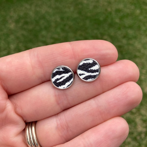 Zebra Earrings - Etsy