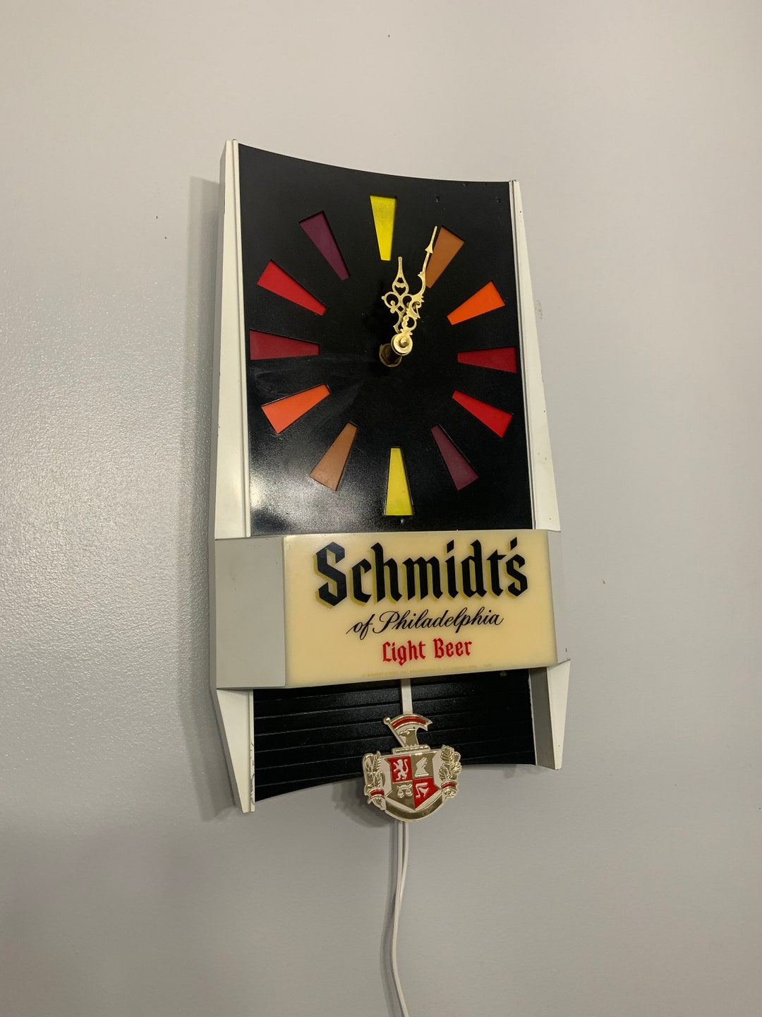 VINTAGE Schmidt Beer Advertising Clock and Light - Etsy