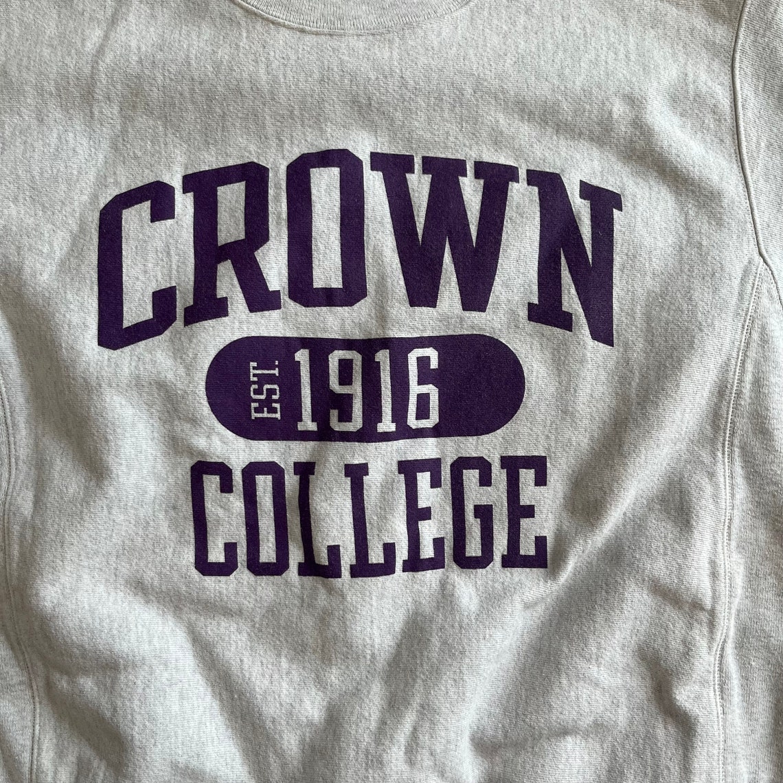 Vintage Champion Crown College Sweatshirt - Etsy