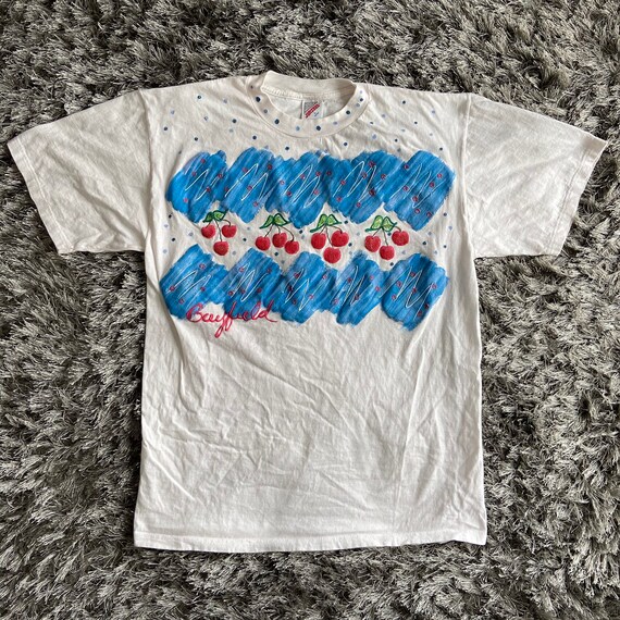Vintage 90's Hand Painted by Bayfield Cherry Jerzees … - Gem